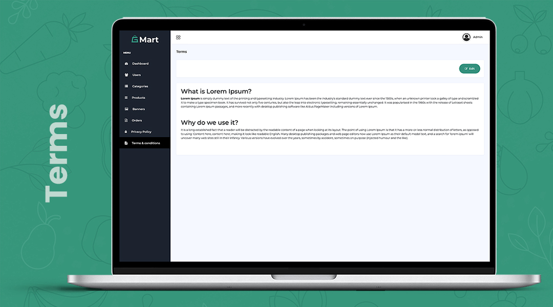Gmart - E-commerce React Native App with React Admin and REST API by MahardhiThemes
